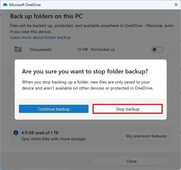 My files are already in sync with Onedrive; why does it keep asking for backup? - Microsoft Q&A