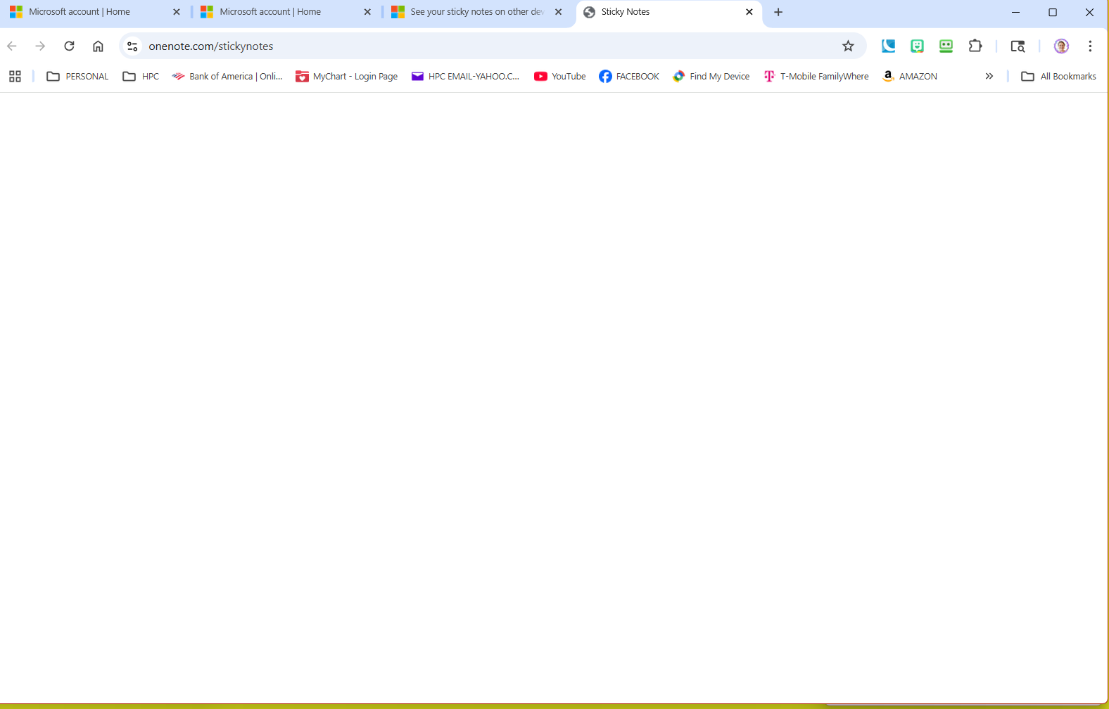 Viewing Sticky Notes Online Results in Blank Window - Microsoft Q&A