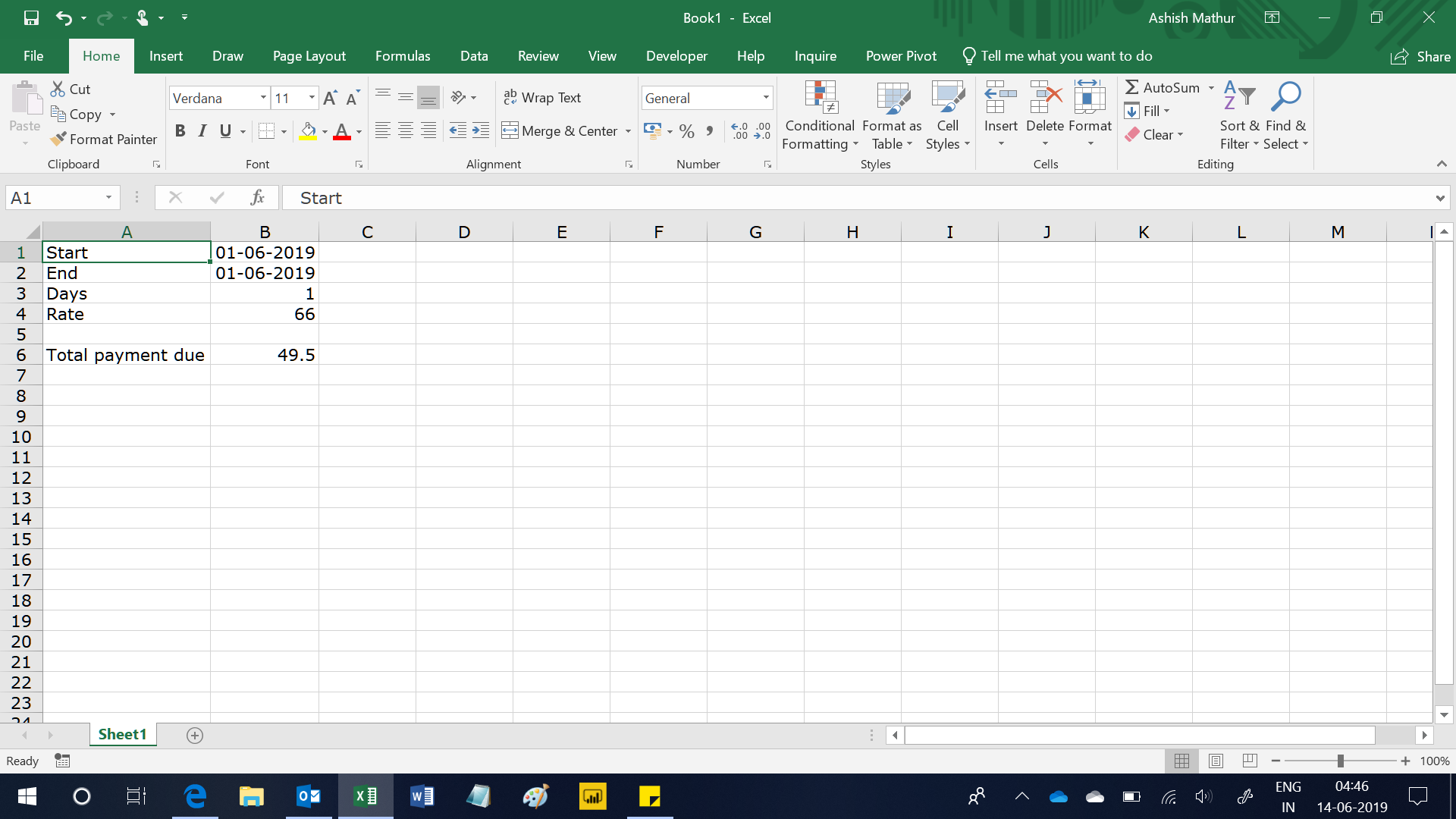 Excel: Calculating Per Diem rates - Microsoft Q&A