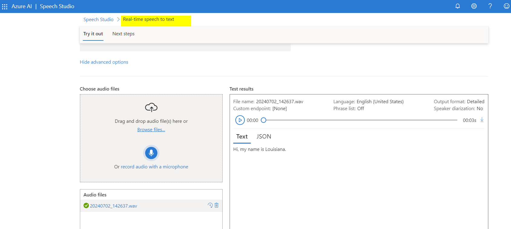Azure Speech to Text not showing personal information to .txt ...