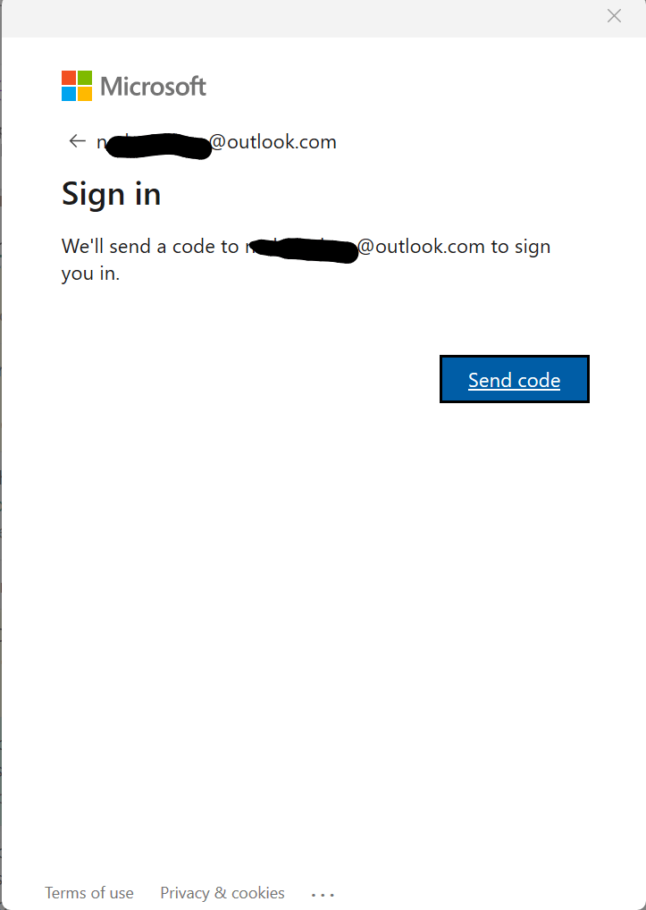 Not receiving Microsoft Code - Microsoft Q&A