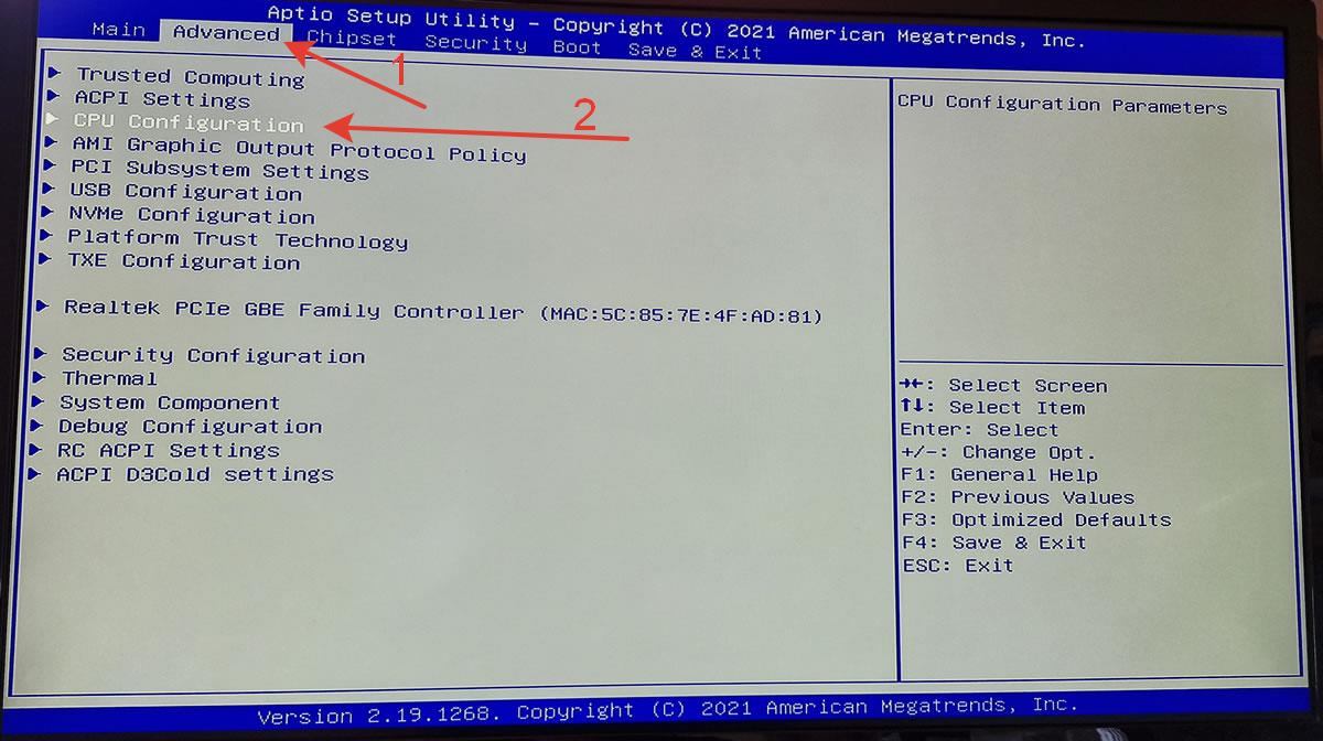 VIRTUALIZATION SETTINGS in BIOS. UEFI, Windows Features on/off ...