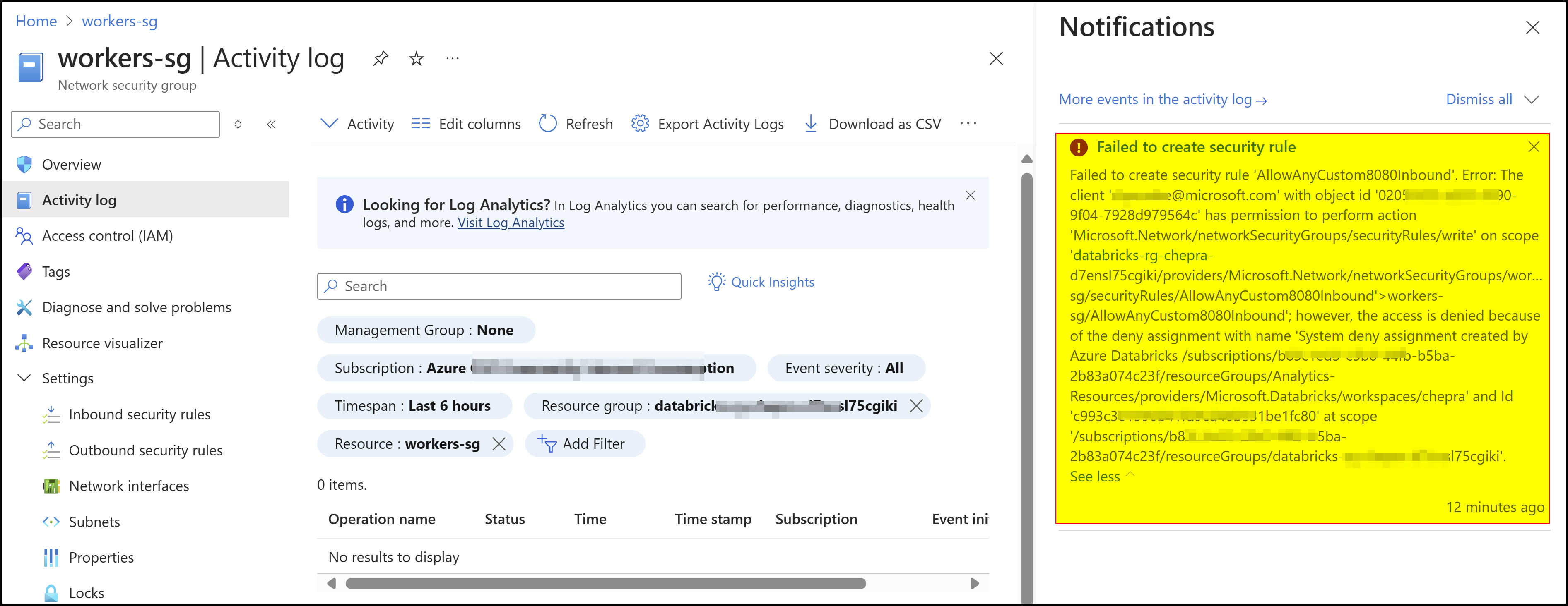 How Do I Add An Inbound Security Rule If There Is An Default Denyallinbound Rule That Causes An 