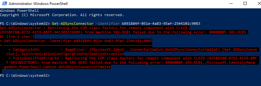 After Azure Entra Sync Connect update error Access is Denied ...