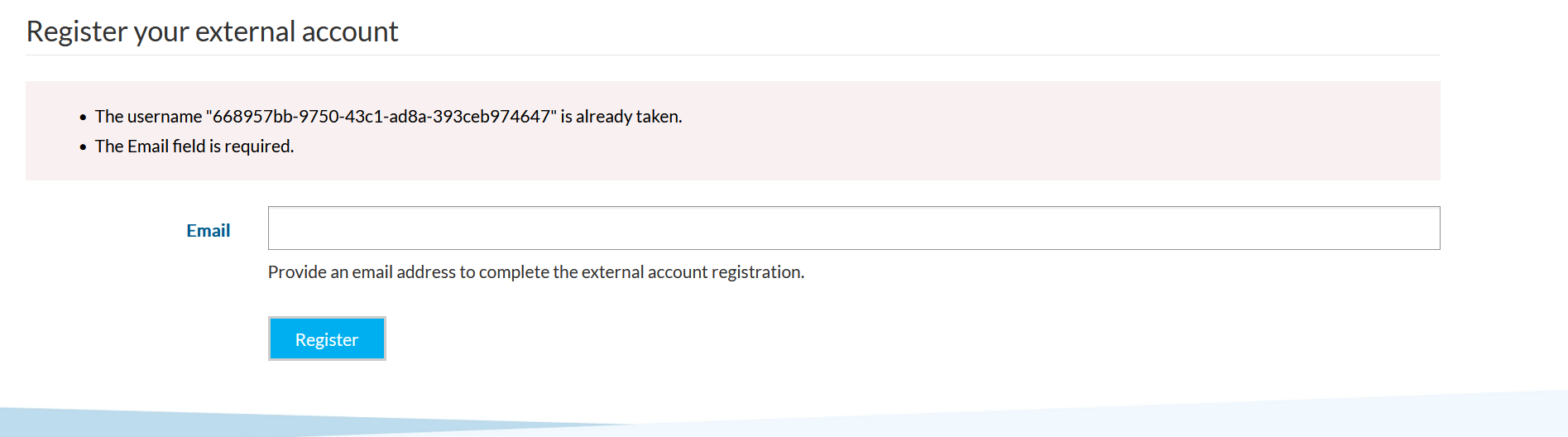 Azure Ad B2c Custom Policy After Signing In Asking For External Account Registeration