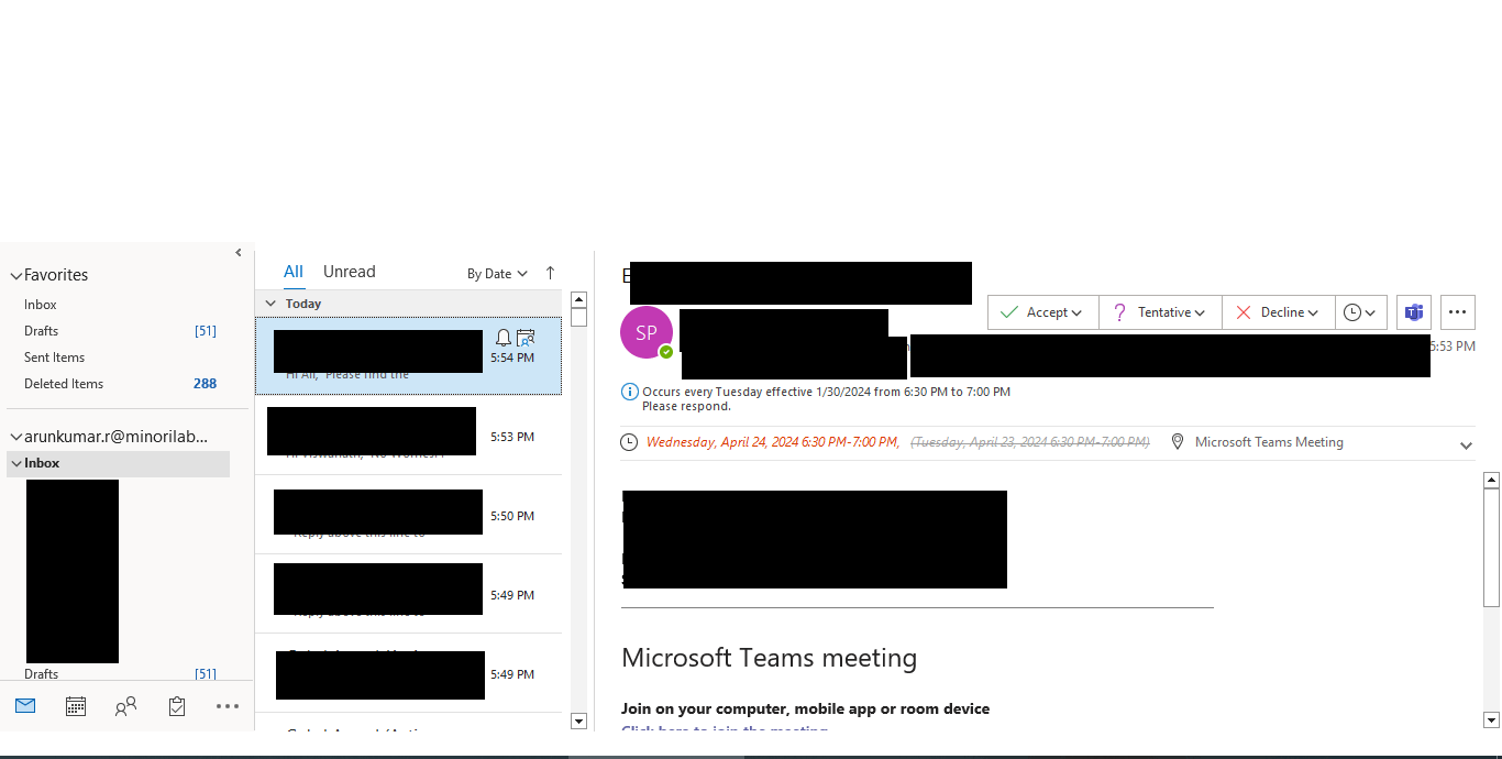 Outlook Desktop App - Menu Ribbon and Tool Bar disappears when I switch ...