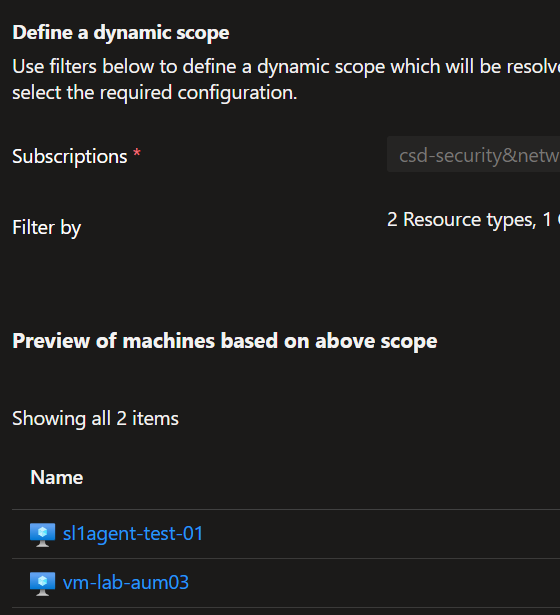 Azure Update Manager Dynamic Scopes: do not deploy without at least 1 attached resource ...