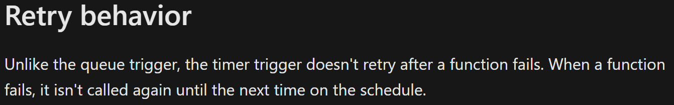 Which Azure Function Support In Built Retry Policy Microsoft Qanda
