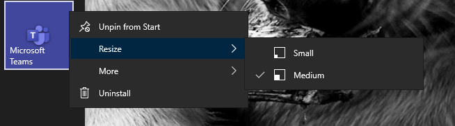 How can I change the MS Teams Start Menu Tile? - Microsoft Q&A