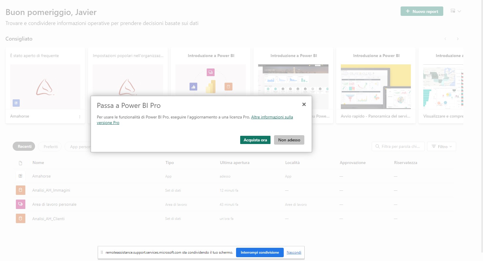 Errore Utilizzo Power BI in sola lettura - Microsoft Q&A Errore Utilizzo Power BI in sola lettura - Microsoft Q&A