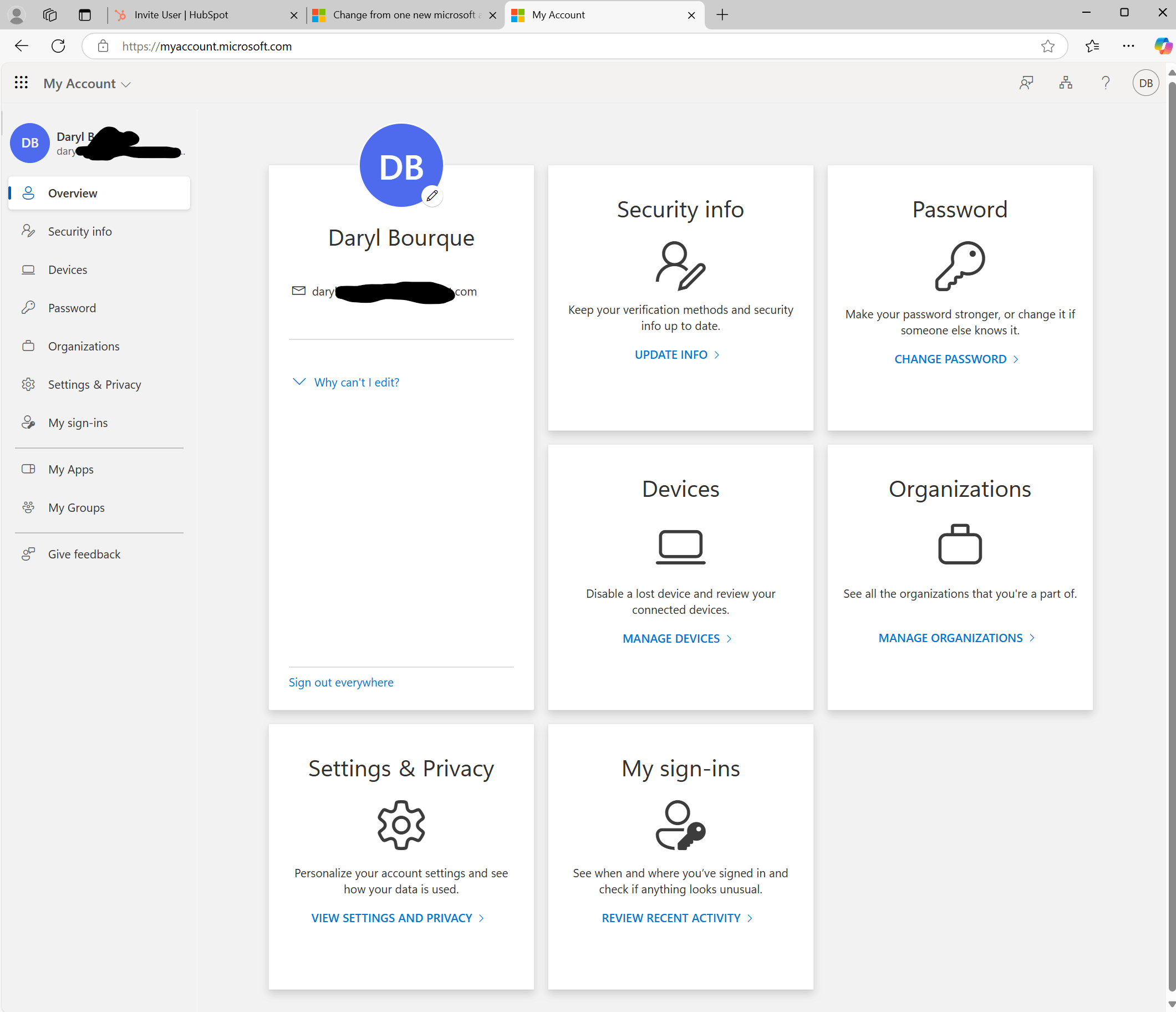Change from one new microsoft account to a new one so I can use ...