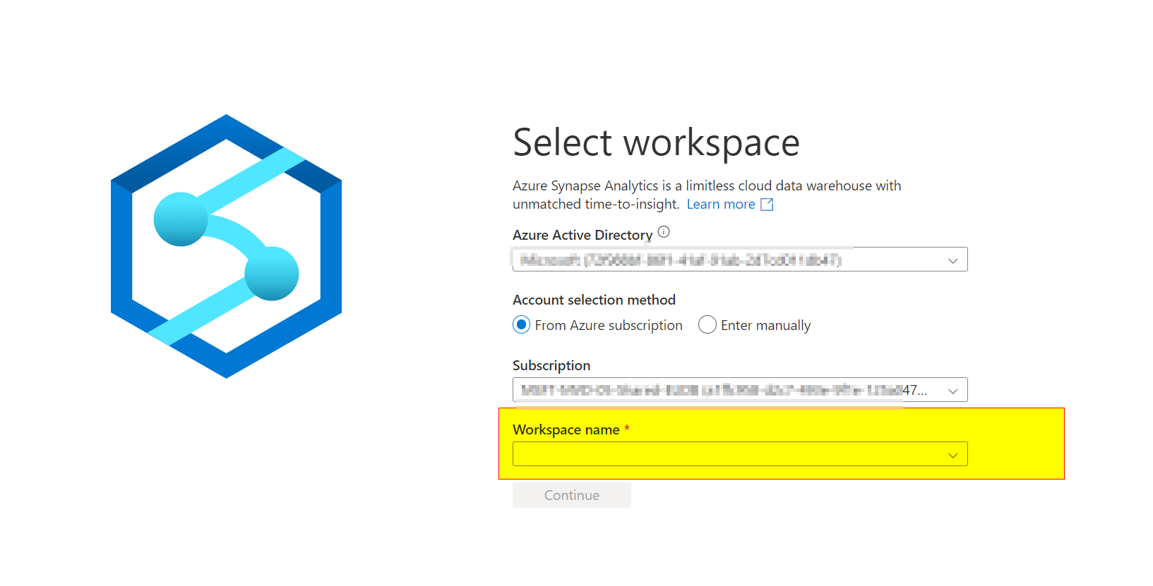 Failed to retrieve this workspace. subscriptions .... Can't open Synapse Studio on newly created ...