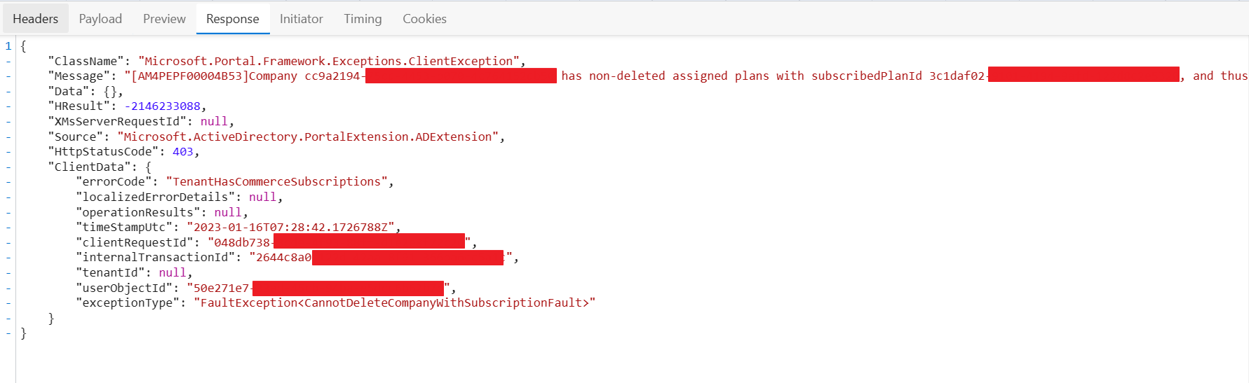 How to delete an Azure Tenant with all status checks complete ...