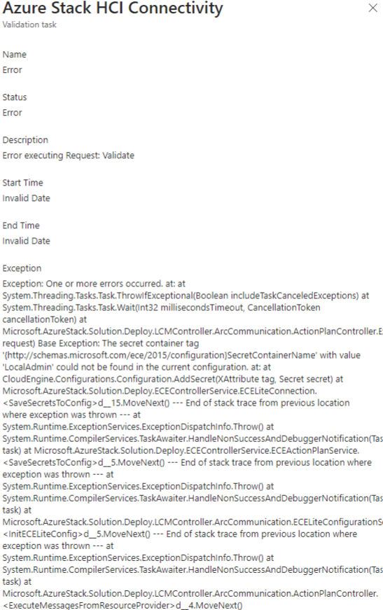 Azure Stack Hci Cluster Setup Issues With Single Node Setup Validation Microsoft Qanda