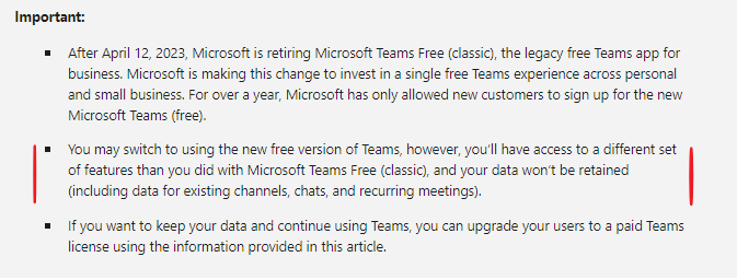 Upgrade from Microsoft Teams Free (classic) to Microsoft Team ...