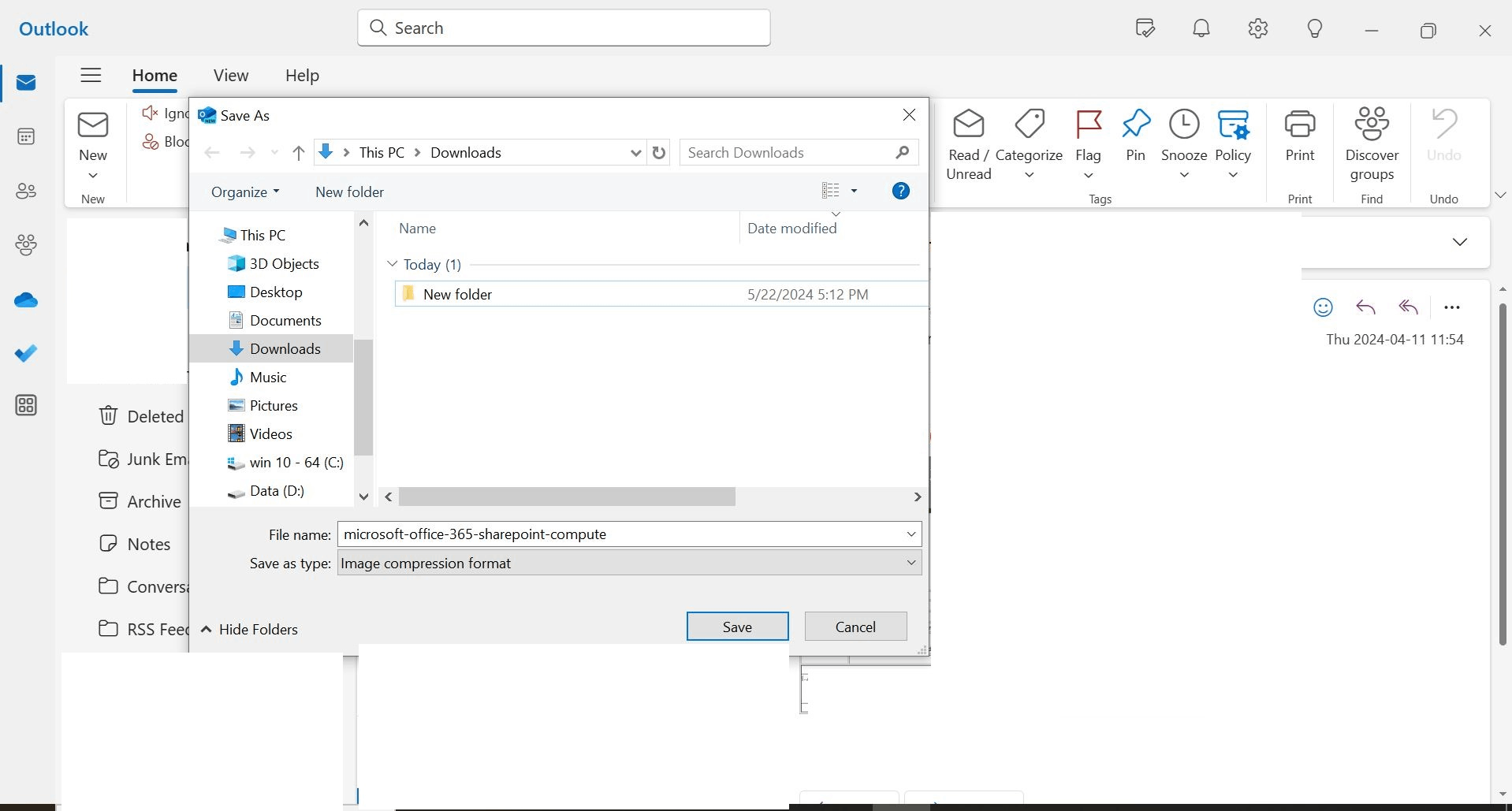 New Outlook change in Download behavior - Microsoft Q&A