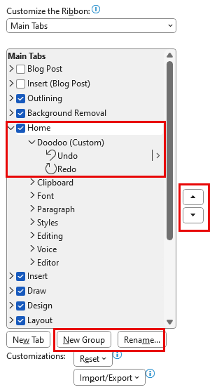 The Undo and Redo have disappeared from my Word Home ribbon ...