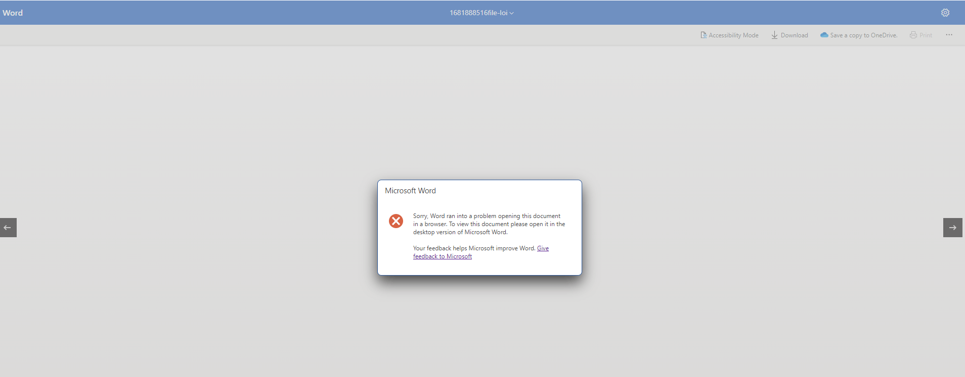 How to fix "Word ran into a problem opening this document in a browser ...