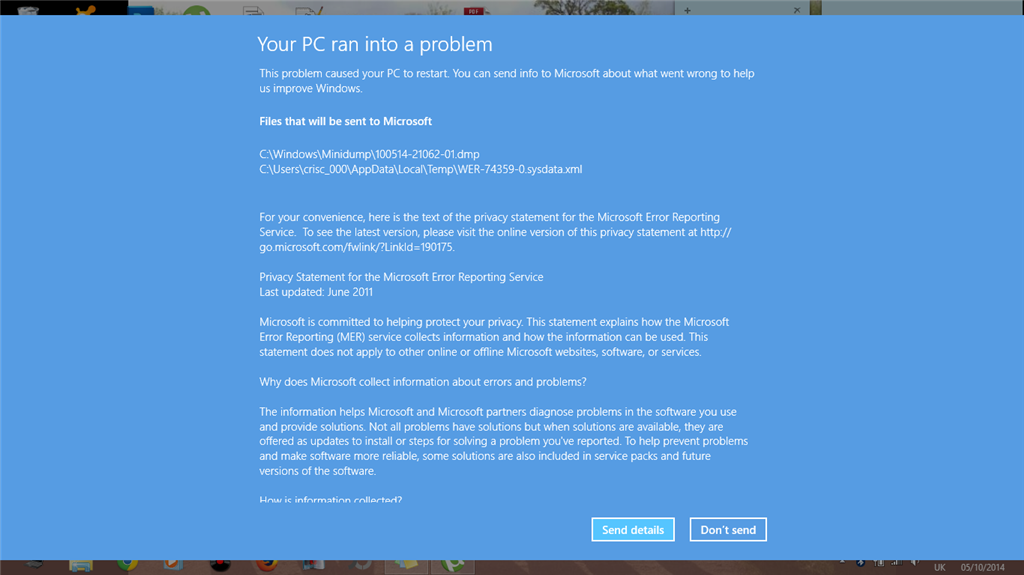 KERNEL_DATA_INPAGE_ERROR - Microsoft Q&A
