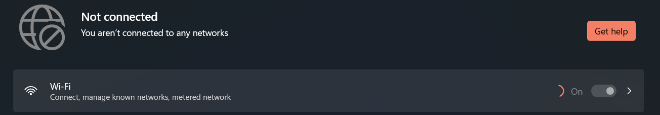 Wifi will not switch on/wireless not working - Microsoft Q&A