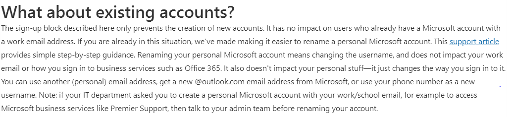 Activation issues with Personal and Work accounts having the same email ...