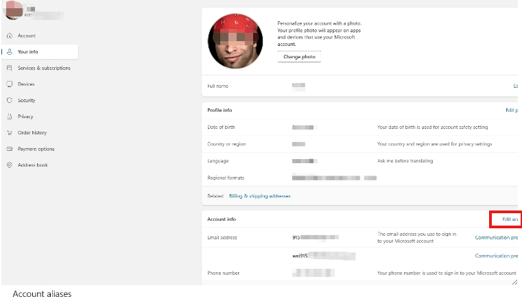 Hotmail email address changed in account by mistake. Can't get address ...