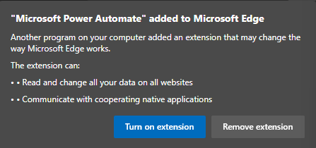"Microsoft Power Automate" added to Microsoft Edge - Microsoft Q&A