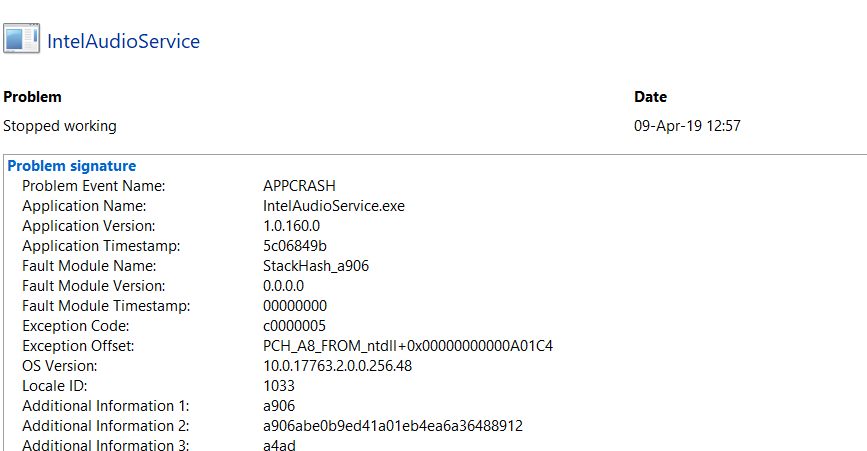 Intel Audio Service Won't Run Because IntelAudioService.exe file is ...