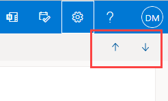 The up and down arrows in my outlook have vanished. How do I get them ...