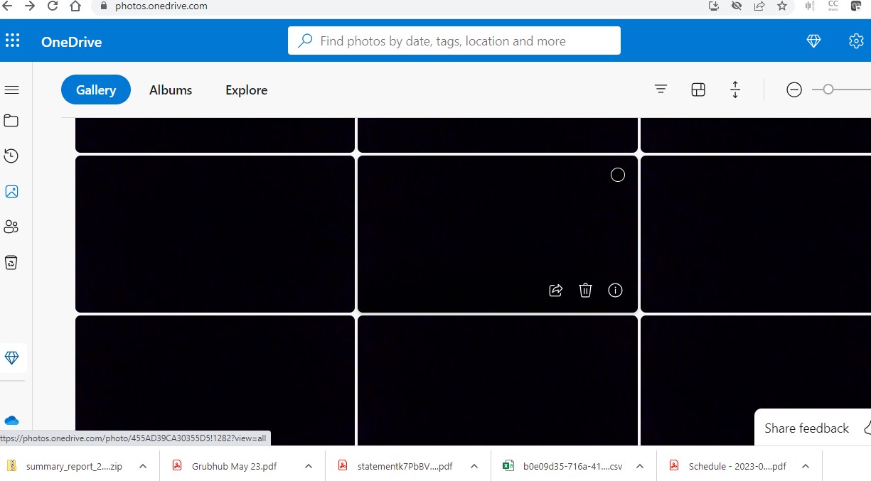 OneDrive Old photos are blanc and their source shows eroro404 ...