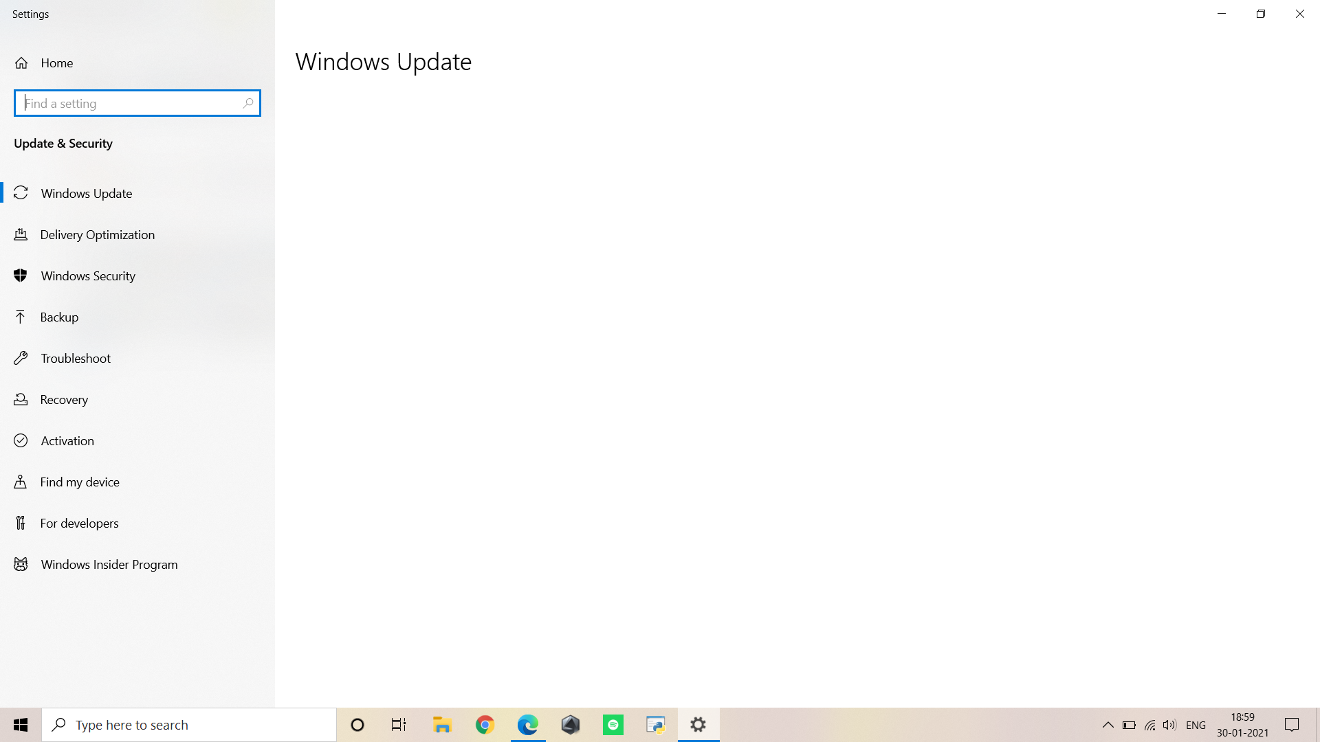 WINDOWS UPDATE SCREEN IS BLANK...//// - Microsoft Q&A