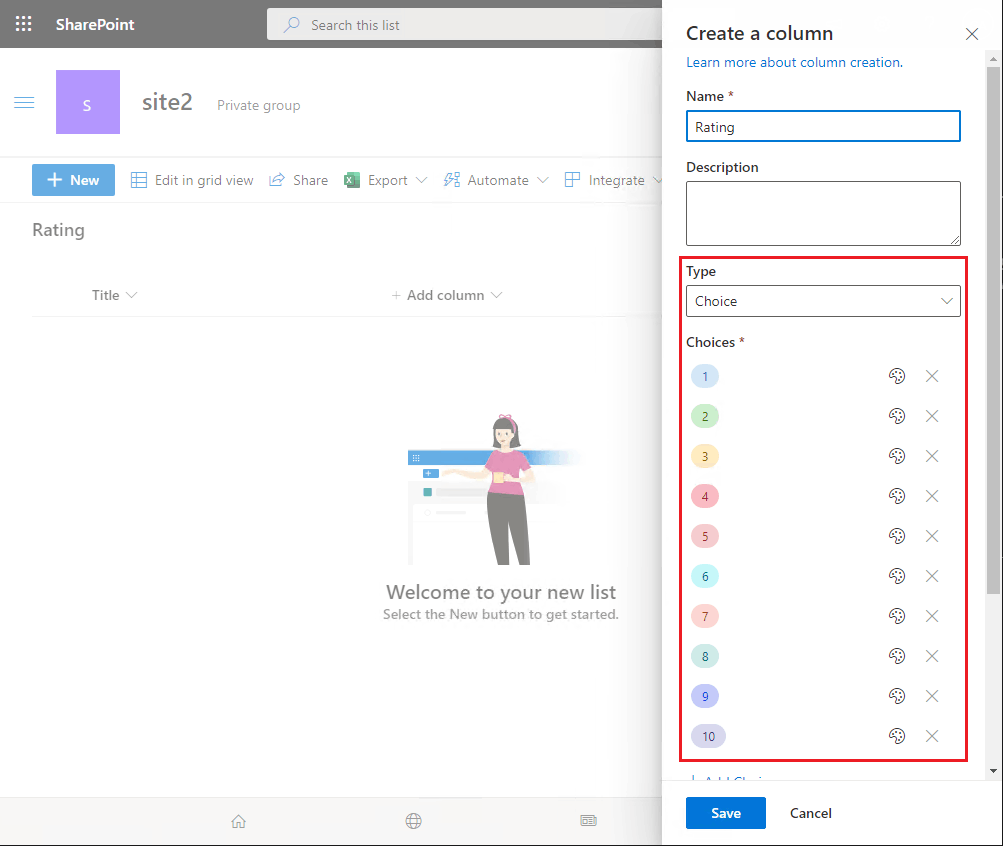 Forms star rating and SharePoints lists - Microsoft Q&A