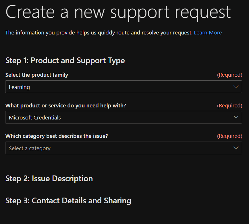Changing Legal name on microsft Learn account says i need to open a ...