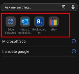 How to edit or delete the shortcut icons in Edge/Android? - Microsoft Q&A