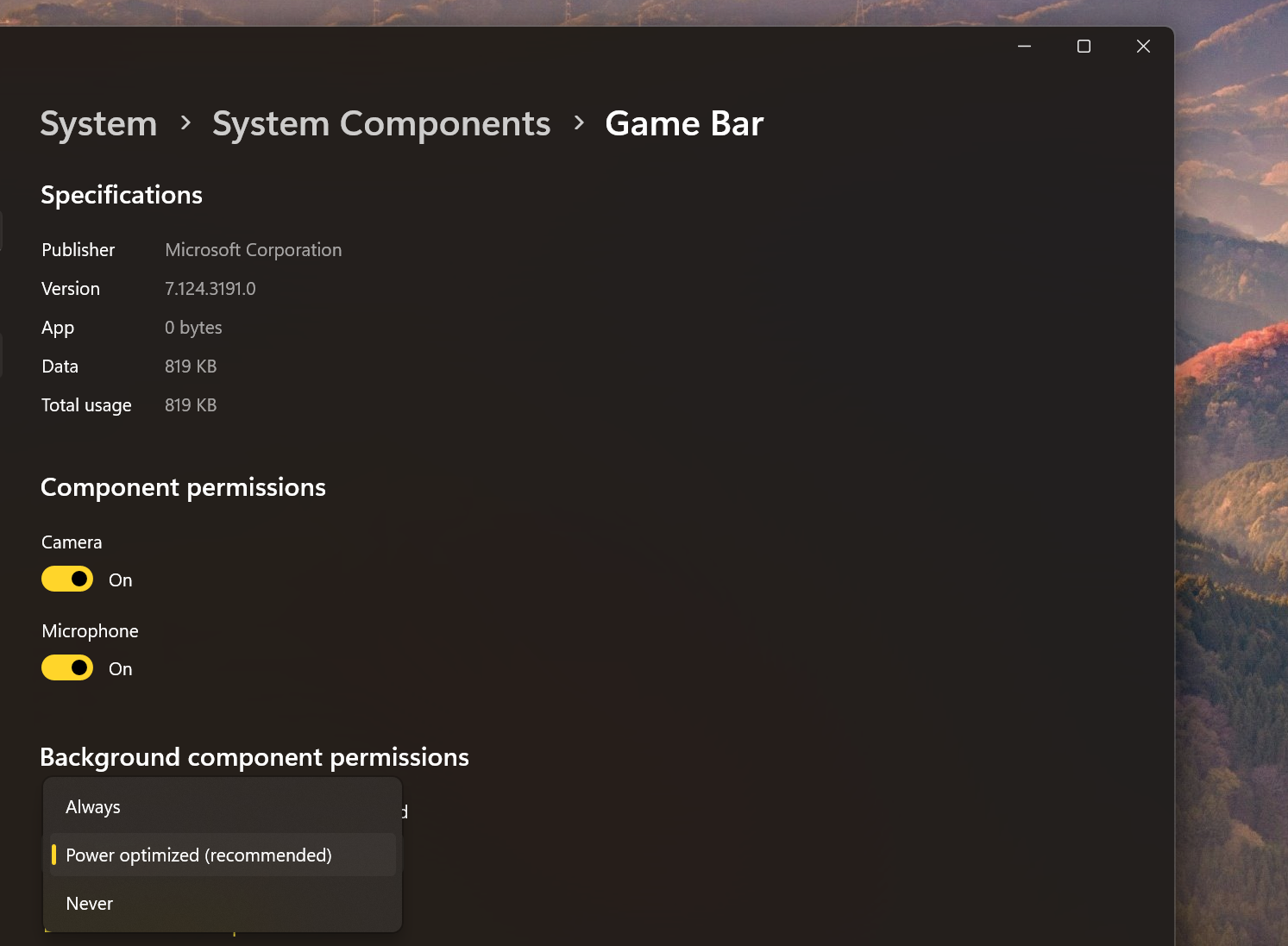How do i enable background app permissions for xbox game bar for the ...