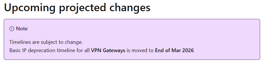 Basic VPN gateway retirement - Microsoft Q&A