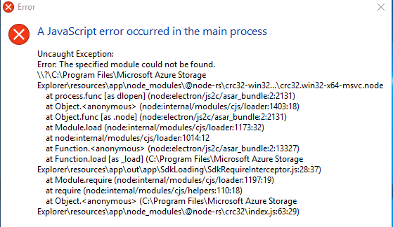 Azure Storage Explorer not opening in Azure VM - Microsoft Q&A