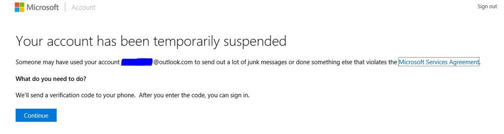 "Your account has been temporarily suspended" Solutions. - Microsoft Q&A