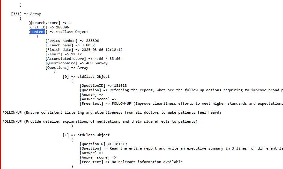 Responses are missing important context, even I tried topNDocuments parameter in the API ...