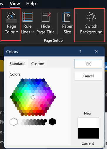 White page backgrounds - OneNote - Microsoft Q&A