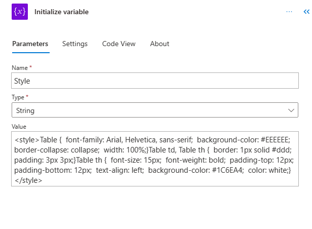 The css for a Table is not working in send a email from shared inbox - Microsoft Q&A