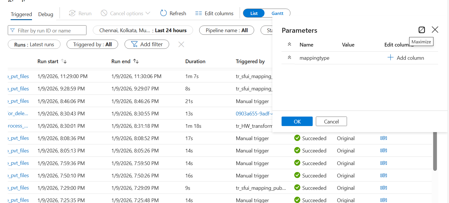 postman api call is not binding the adf parameter - Microsoft Q&A