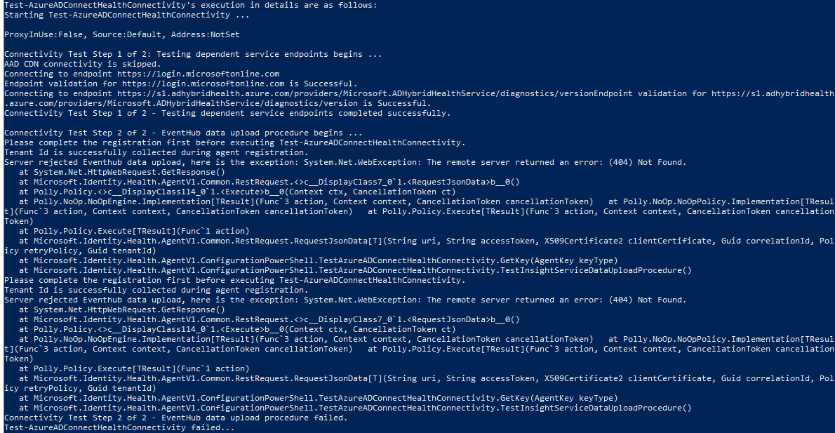 Test-AzureADConnectHealthConnectivity is not recognized - Microsoft Q&A
