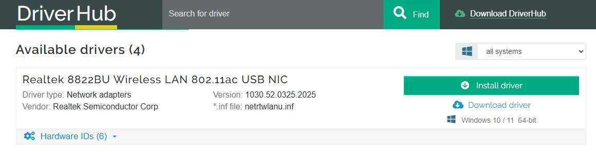 Driver Issue: Realtek 8822BU Wi-Fi not discovered after upgrading to Windows 11 24H2 - Microsoft Q&A
