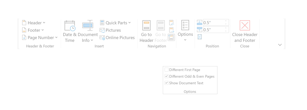 Link to Previous in MS Word 365 is missing. Where is it? - Microsoft Q&A