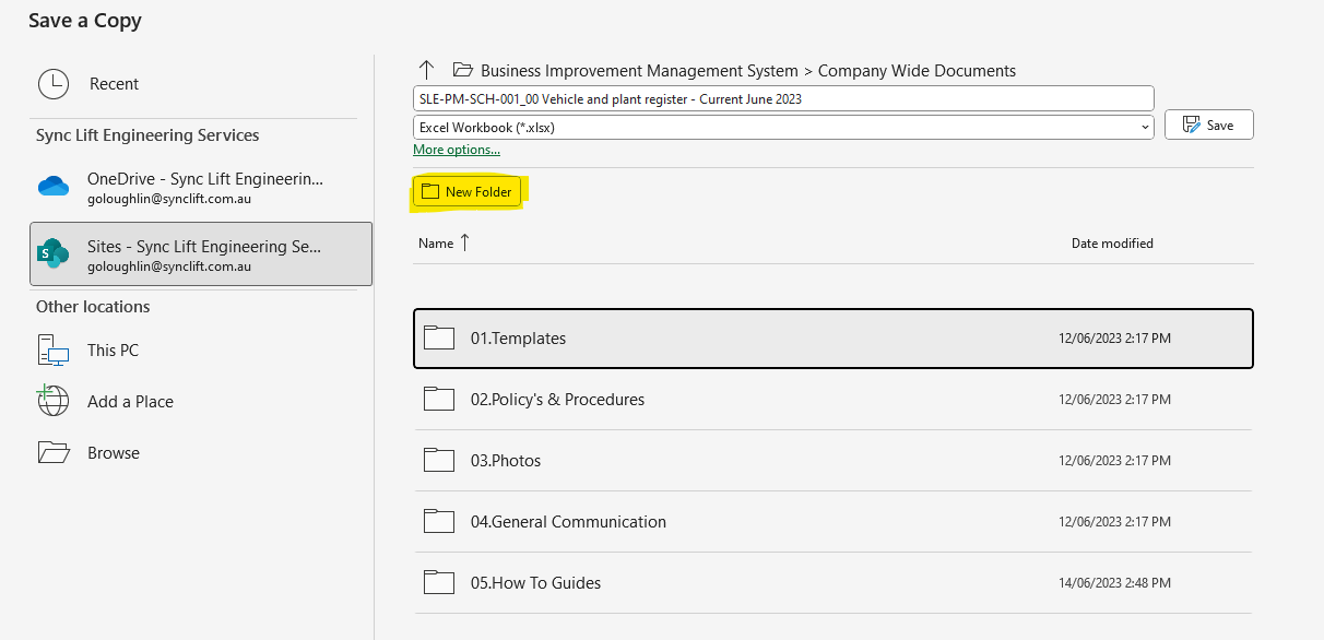 How Do I Disable The New Folder Button When Saving From Word Or Excel