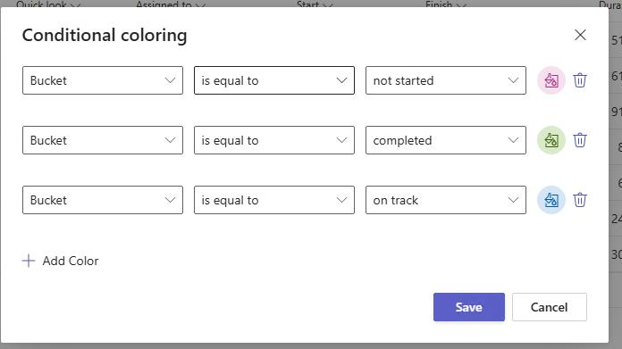 MS Planner only some tasks are showing the bucket colours - Microsoft Q&A