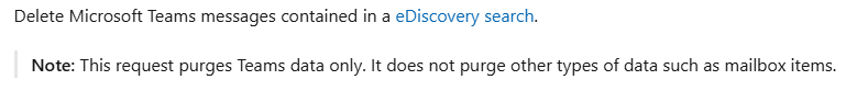 Graph eDiscovery API to purge data didn't work - Microsoft Q&A