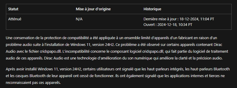 Depuis la dernière mise à jour window11 la fonction Bluetooth ne fonctionne plus... - Microsoft Q&A