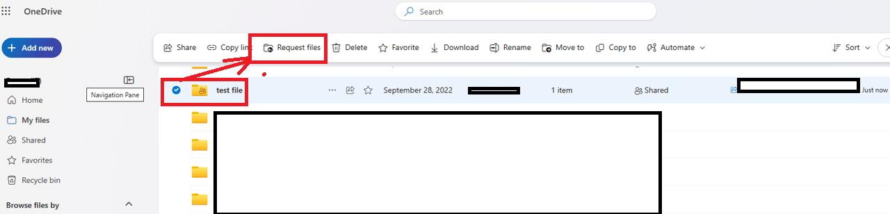 Can I share a OneDrive folder, have people upload to it, but not share ...